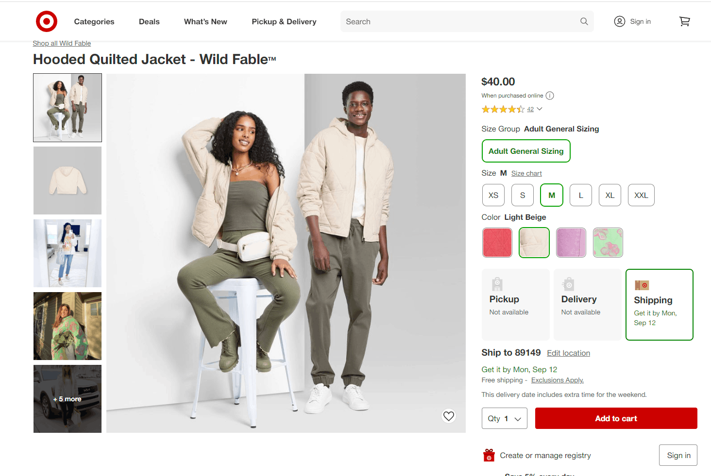 Target Basics (Set of 6) Hooded Quilted Jacket - Wild Fable | Grailed
