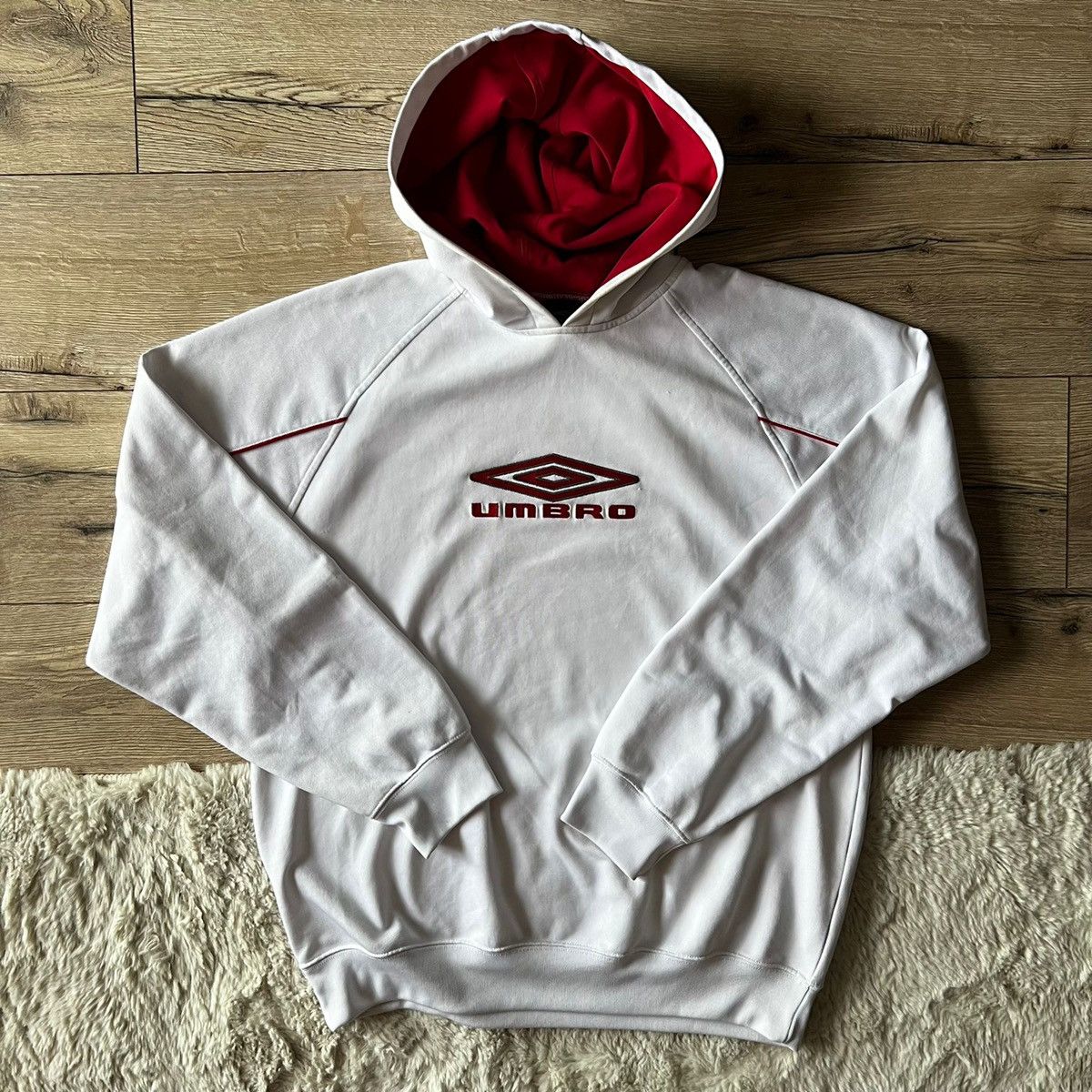 Streetwear × Umbro × Vintage Umbro vintage white hoodie | Grailed
