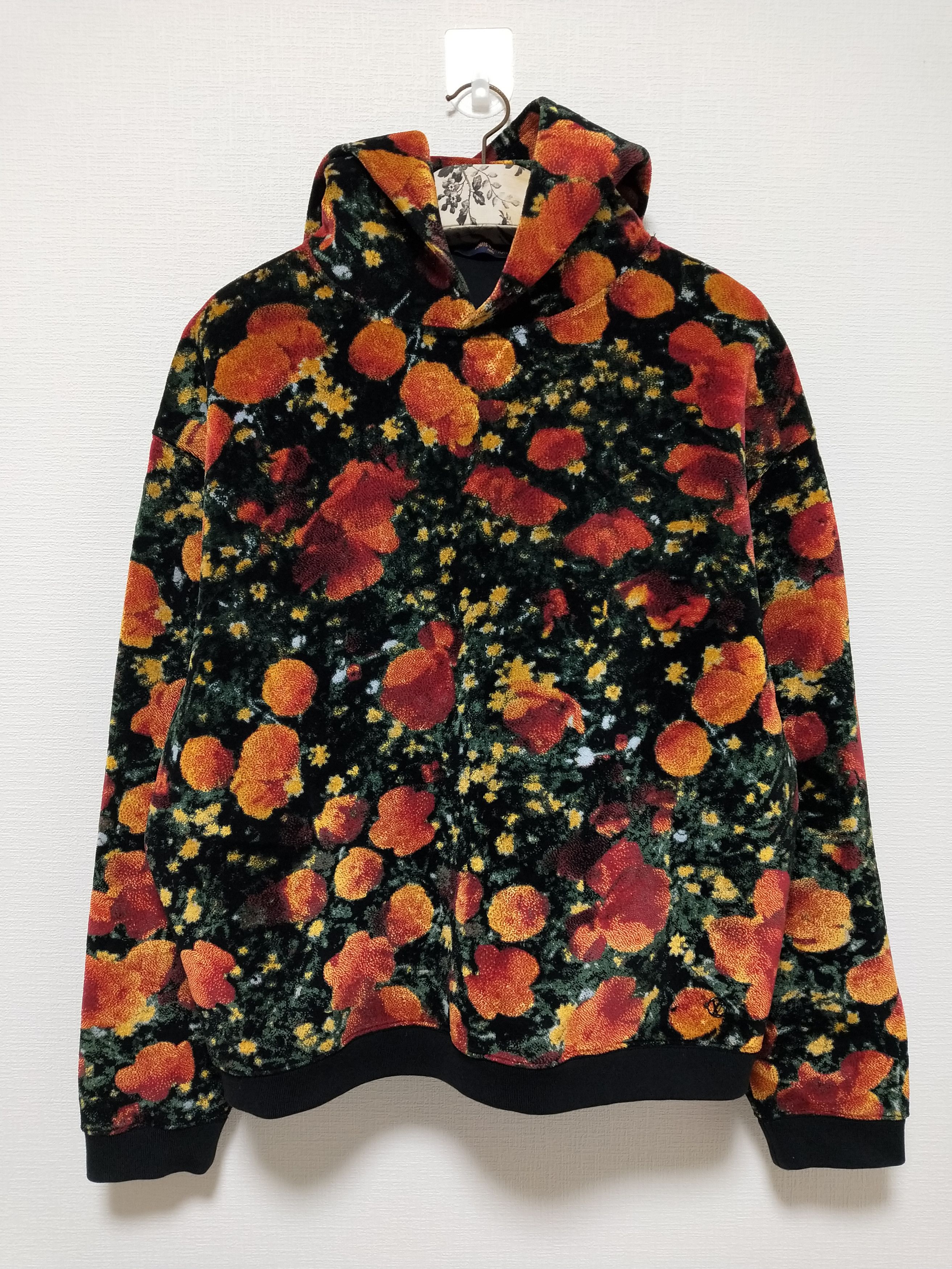 Louis Vuitton × Virgil Abloh 'Poppies' Velour Hoodie | Grailed
