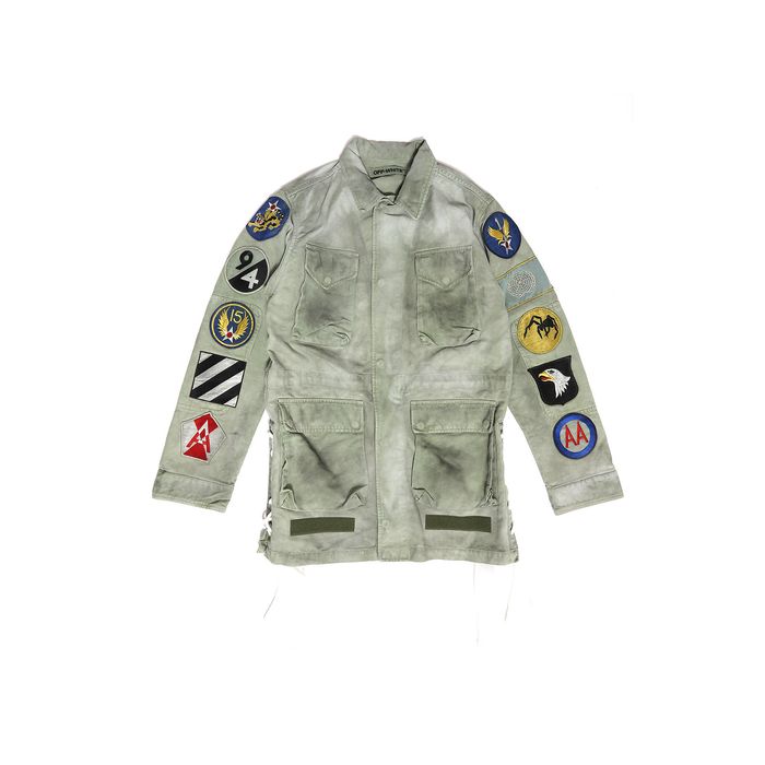 Off-White Military Jacket With Batches | Grailed