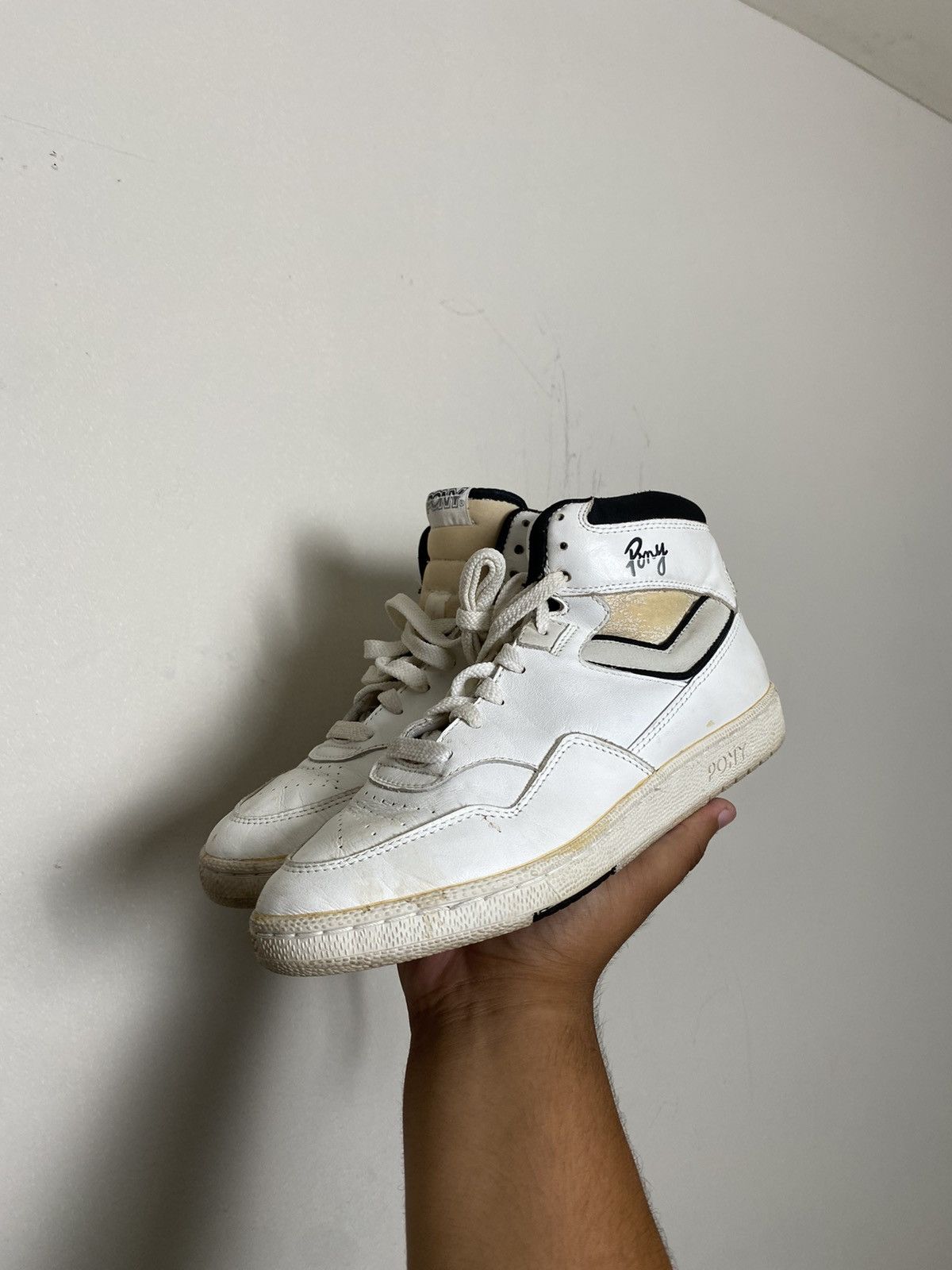 Pony × Vintage 70s 80s Vintage Pony Hi Top Sneakers | Grailed