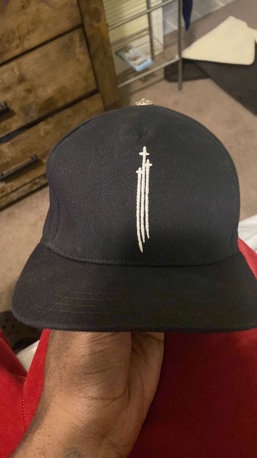 Chrome Hearts Triple cross SnapBack | Grailed