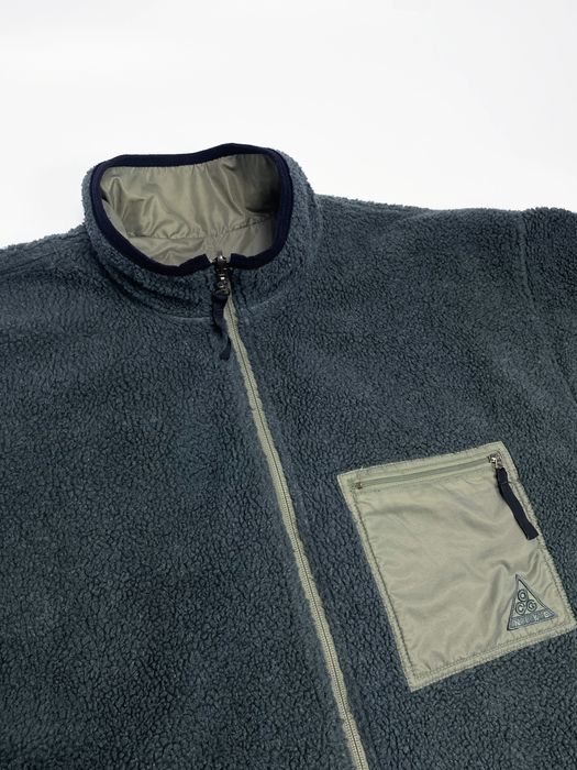 Vintage Nike ACG 90s Vintage Reversible Sherpa Fleece / Nylon Jacket ...
