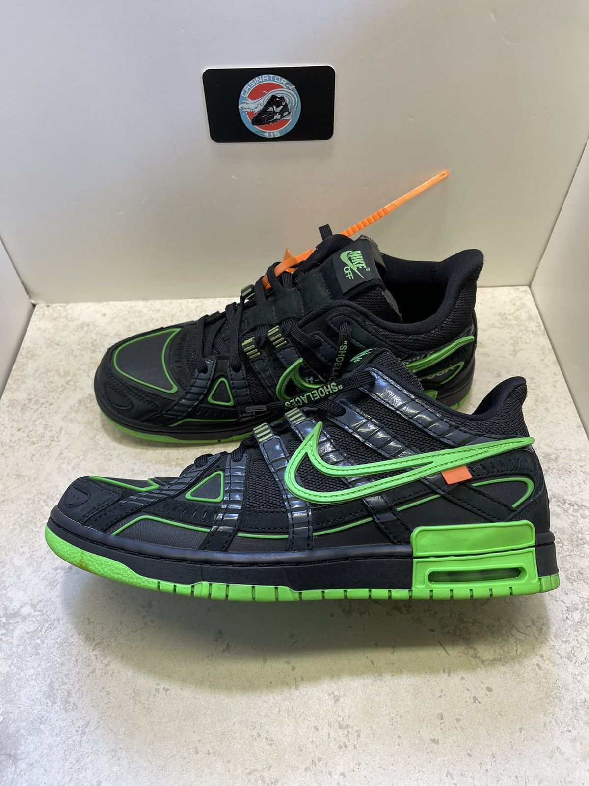 Nike Nike Air Rubber Dunk x Off-White Green Strike Size 9 Mens | Grailed
