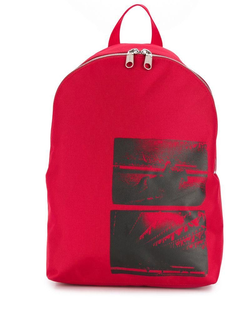 Raf Simons Calvin Klein Red Andy Warhol Photo Art Backpack | Grailed