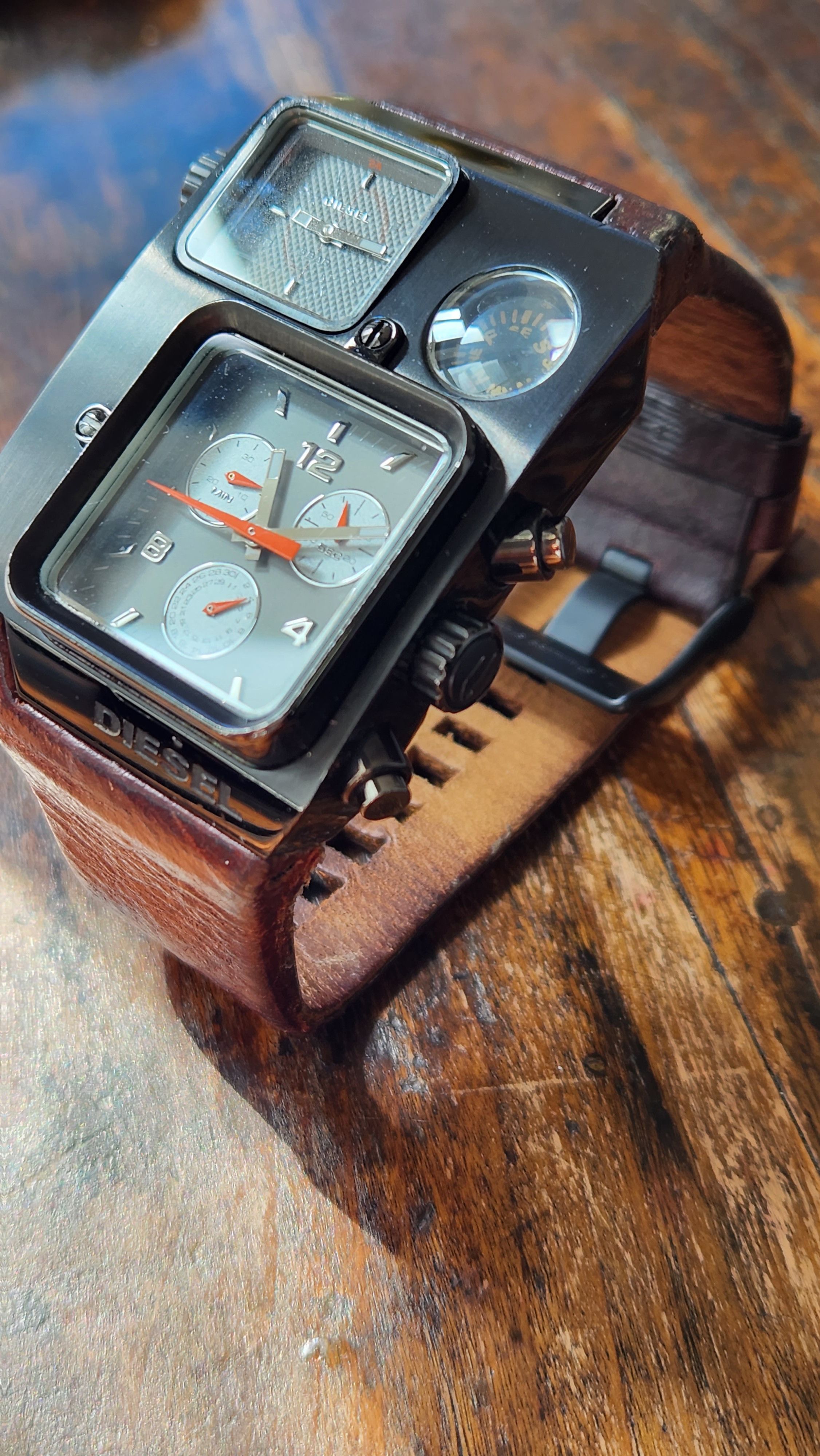 Diesel DIESEL DZ 1319 SUPER BAD ASS CHRONO+COMPASS+DUAL TIME+DATE | Grailed