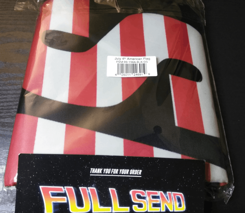 Full Send by Nelk Boys USA Nelk Full Send Flag Black America 4th of ...