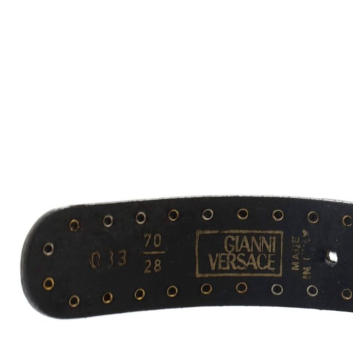 Versace Vintage Belt Studded Leather Wide 70 | Grailed