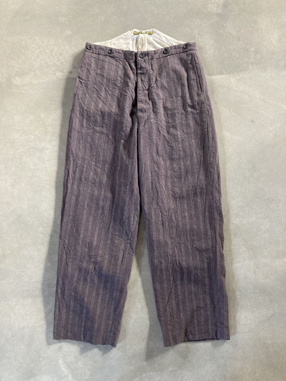Paul Harnden Shoemakers Paul Harnden Wool Striped Suspender Pants | Grailed