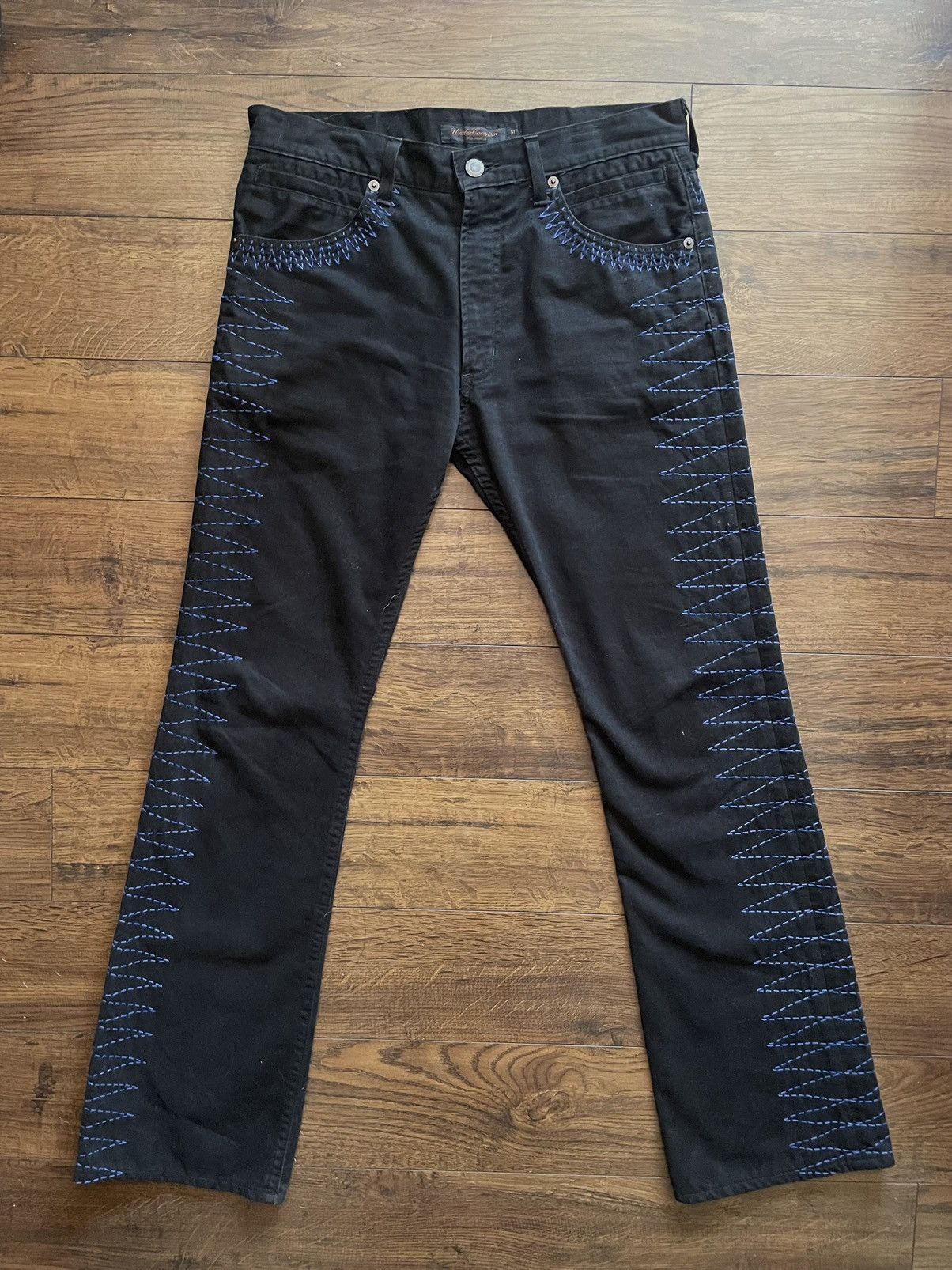 Undercover SS03 “Scab” Giz Stitch Flare Pants | Grailed