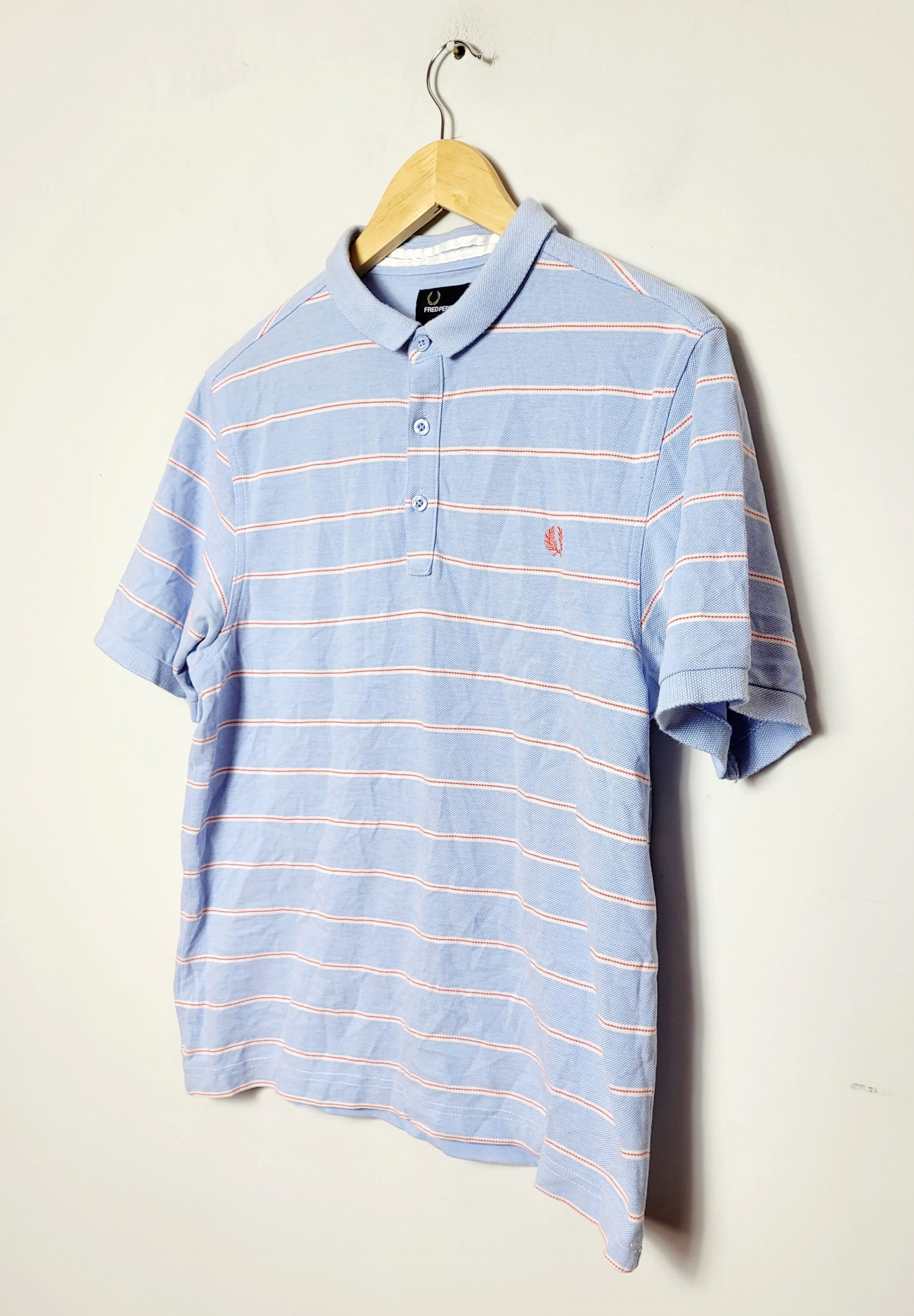 Fred Perry Fred Perry baby blue polo t-shirt | Grailed
