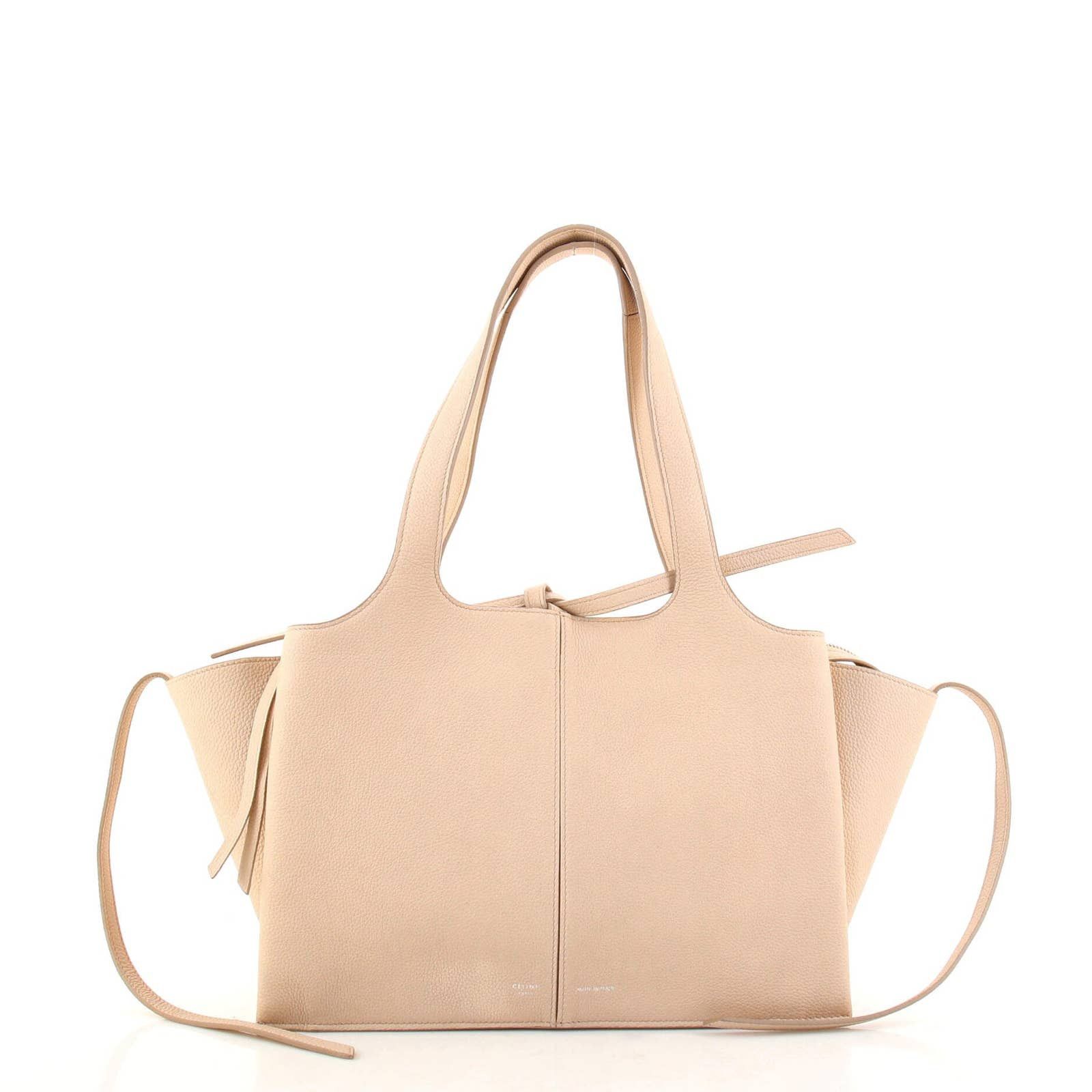 Celine Tri-Fold Shoulder Bag Grained Calfskin Small | Grailed