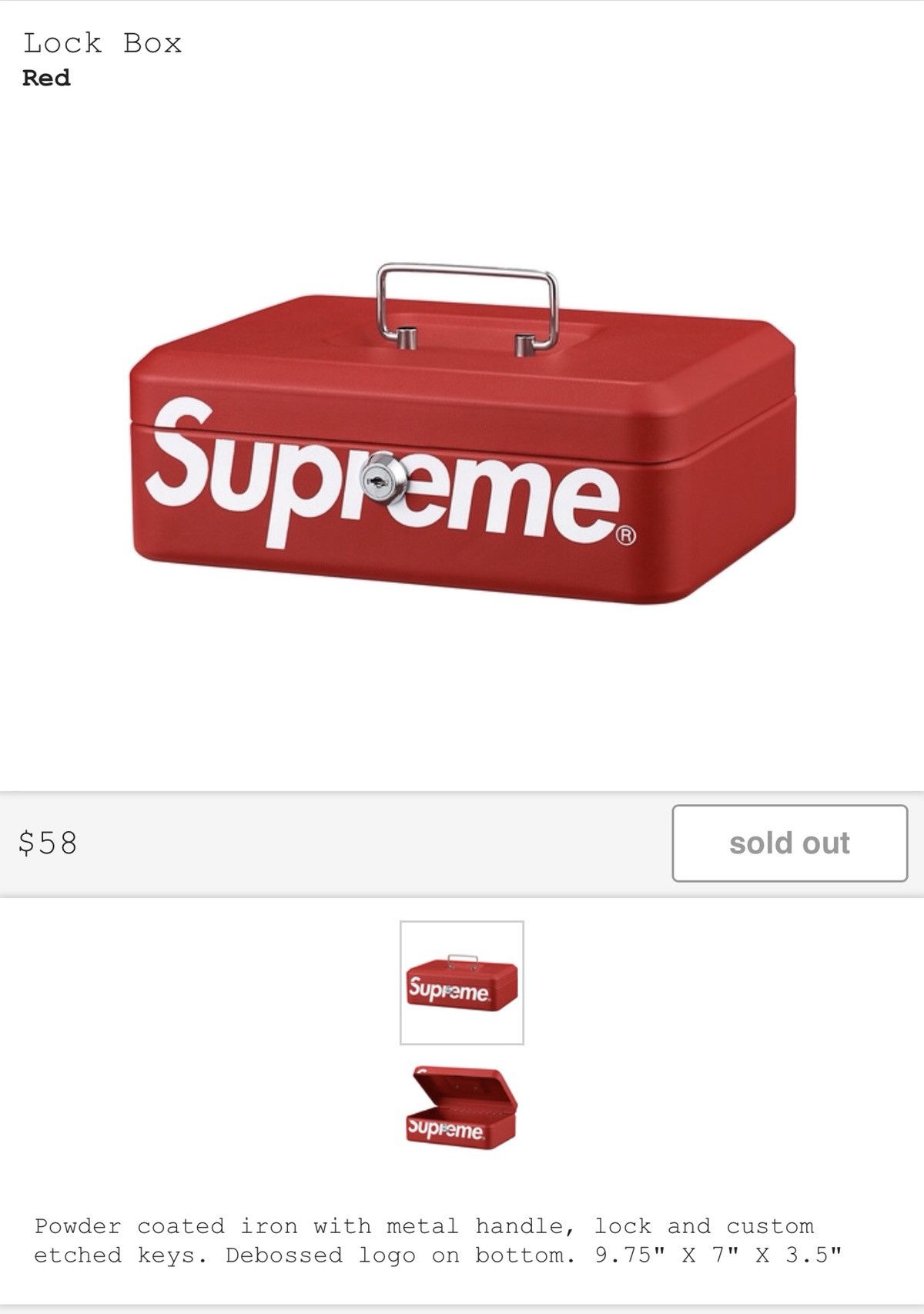 Supreme Lock Box | Grailed