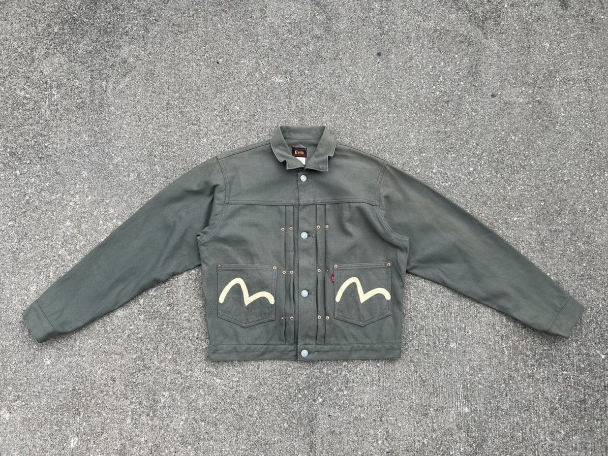 Vintage Vintage 90s Evisu Evis Sun Fade Type 2 Denim Jacket | Grailed