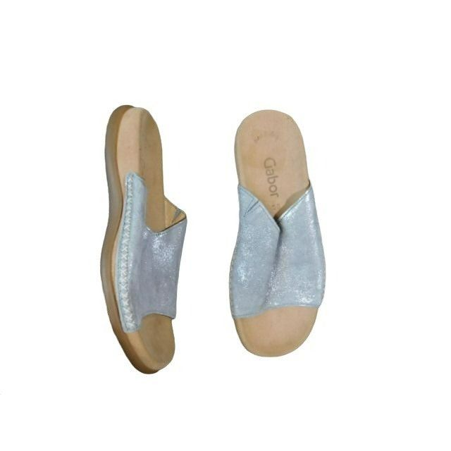 Other Gabor Size 36 / 5.5 US Silver Slide Comfy Boho Sandals | Grailed