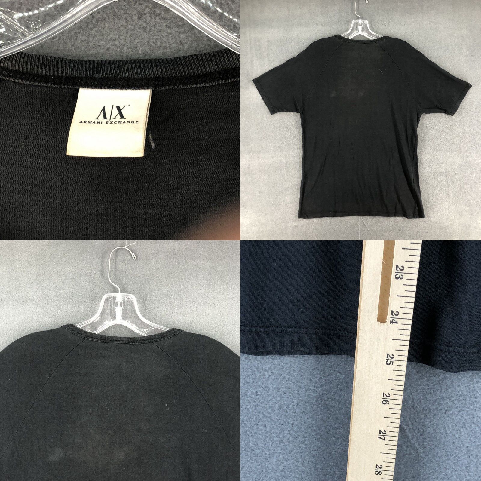 Armani Exchange A|X Armani Exchange T-Shirt Adult M Black Slim Fit ...