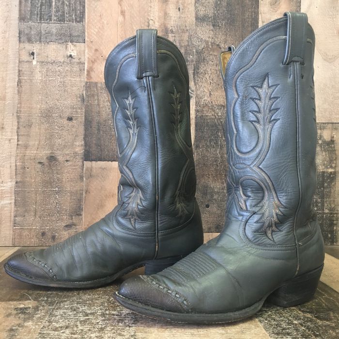 Tony Lama Tony Lama Vtg Gold Label Wingtip Cowboy Boots Mens 9 D | Grailed