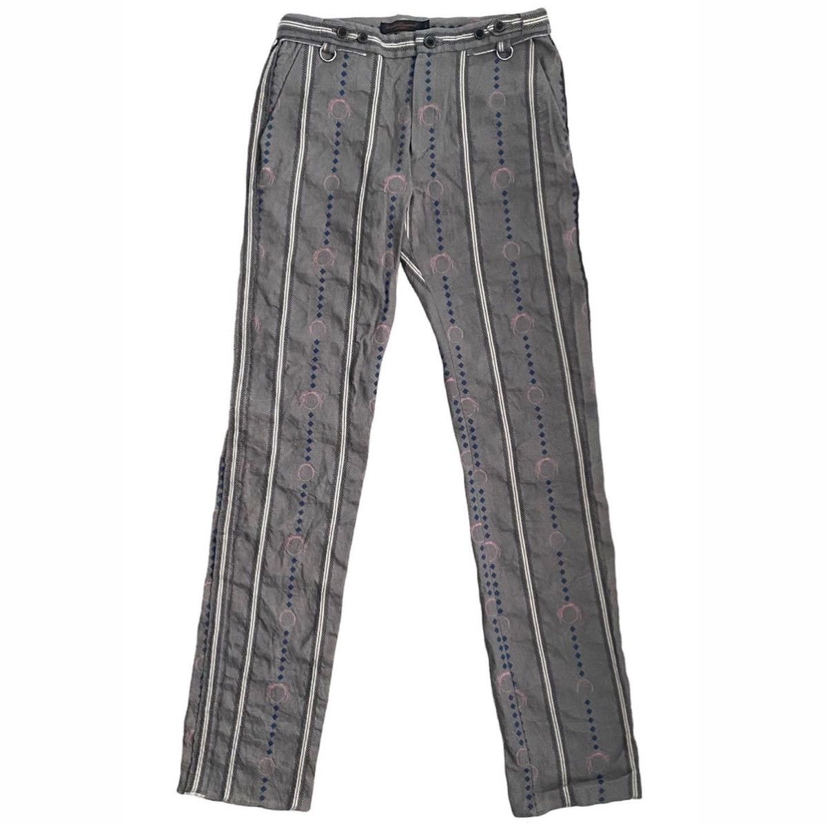 Undercover SS2003 Undercover Scab Grey 3D Embroidered Crust Cargo Pants ...