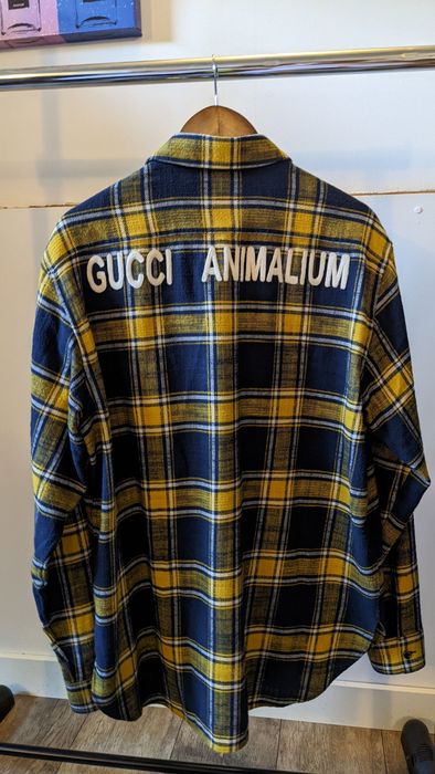 Gucci Gucci animalium wolf flannel shirt | Grailed