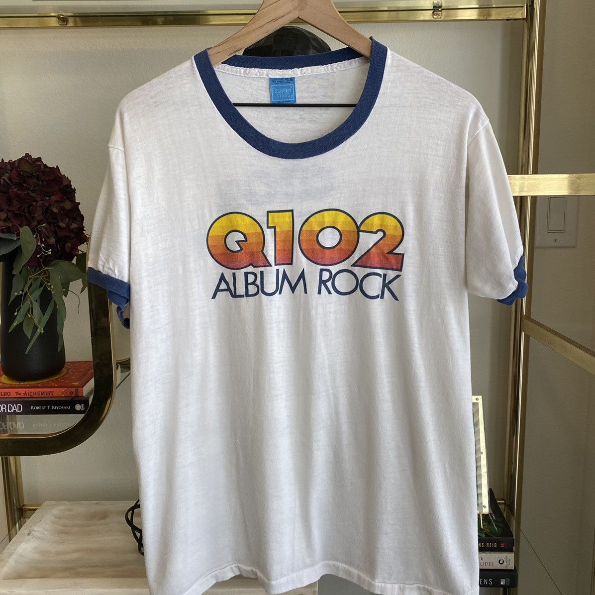Made In Usa × Screen Stars × Vintage Vintage 80s Q102 Album Rock ...