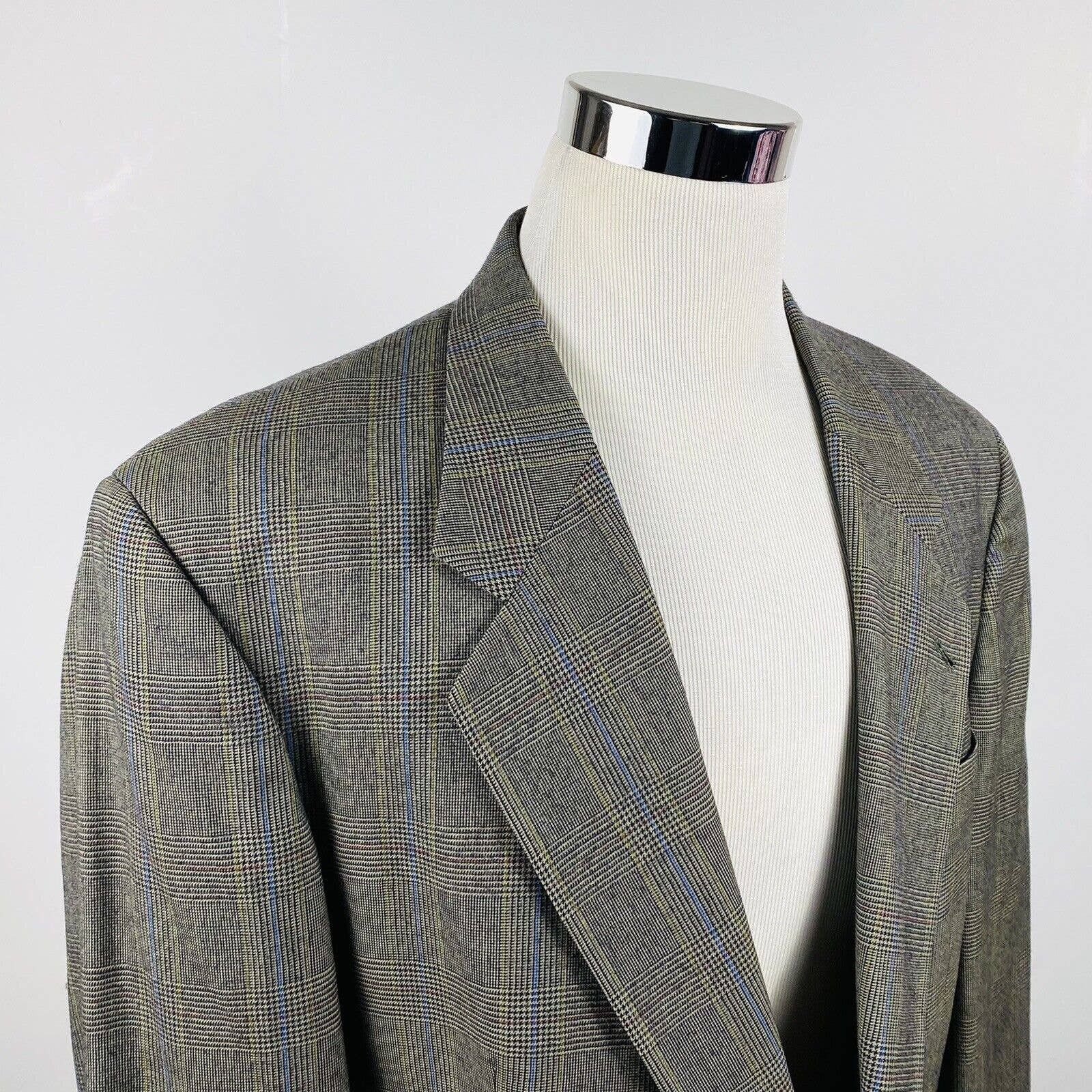 Hugo Boss Hugo Boss 44L Vintage Sport Coat 100% Wool Glen Plaid | Grailed