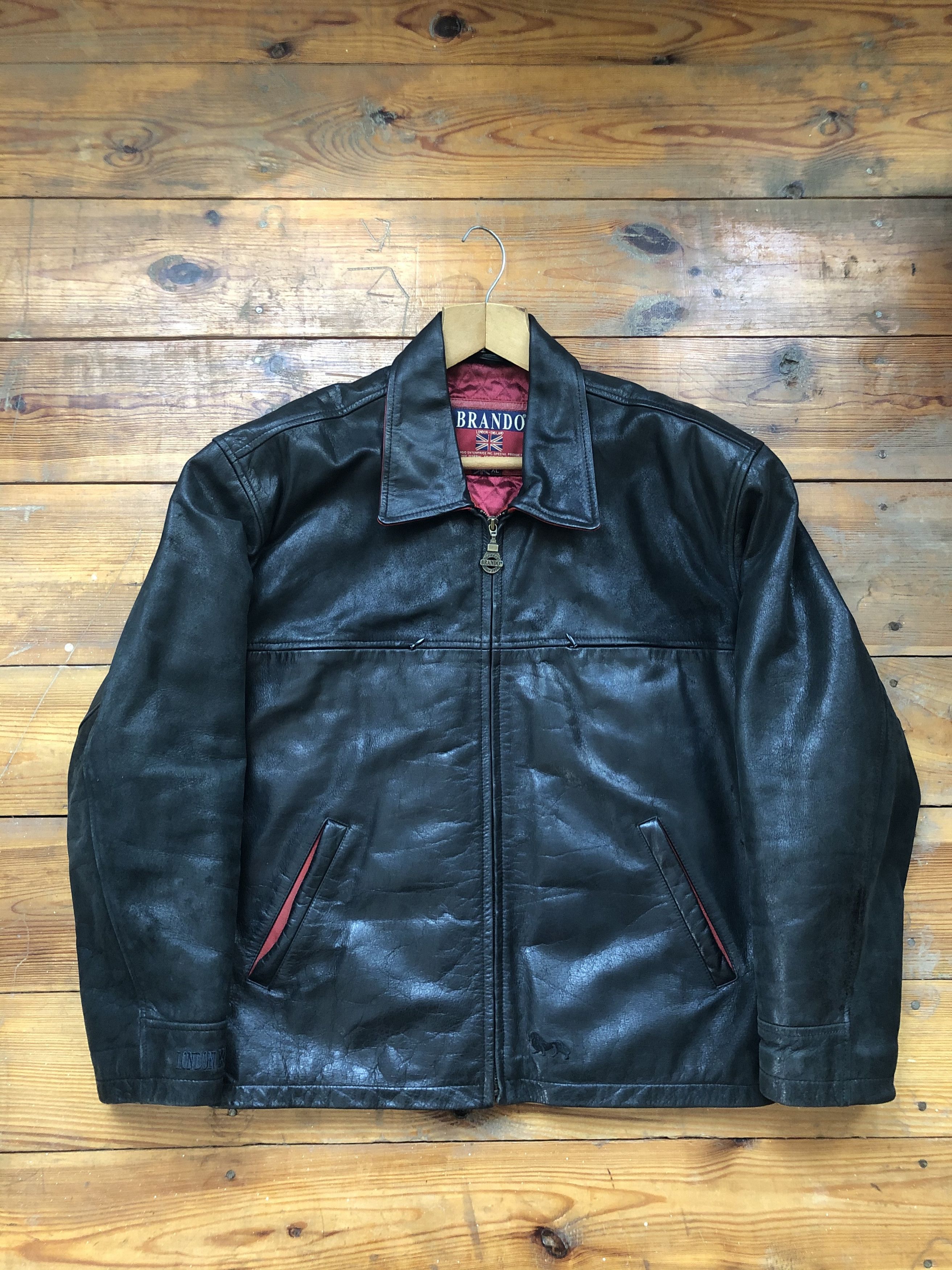 Other Brando London England Leather Jacket XL | Grailed