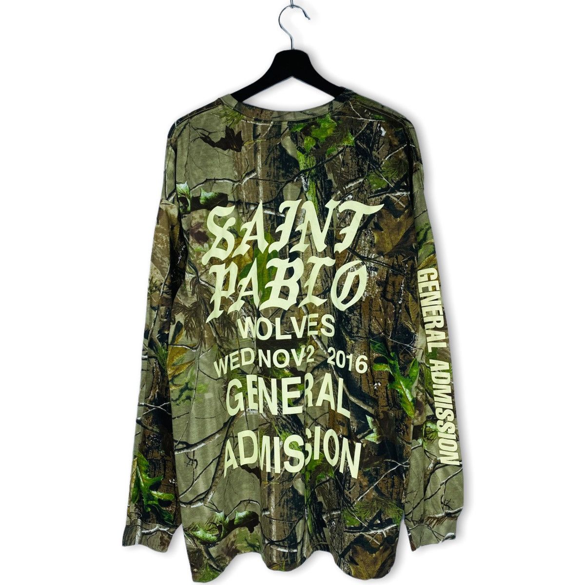 Kanye West KANYE WEST YEEZY SAINT PABLO TOUR WOLVES CAMO L/S | Grailed