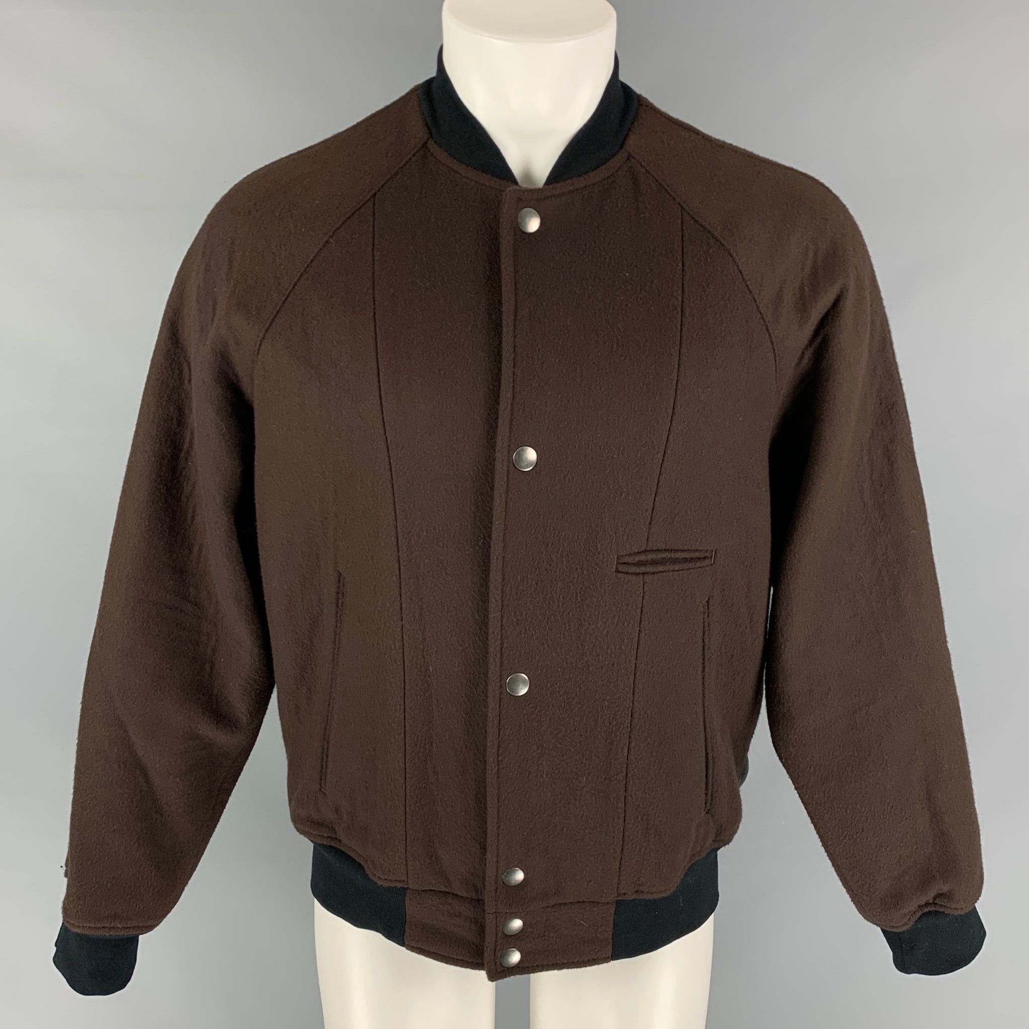 Marc Jacobs Brown Wool Blend Bomber Jacket | Grailed