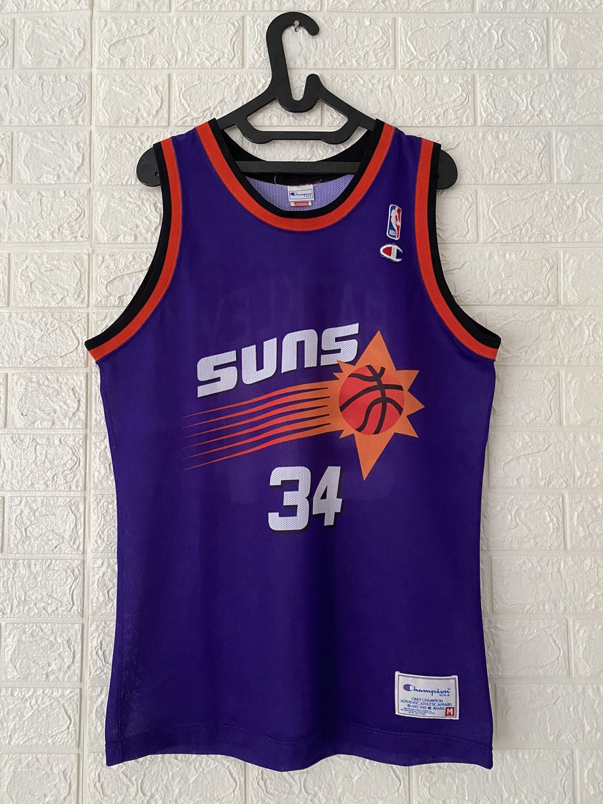 Vintage vintage phoenix suns charles barkley 34 euro champions tag ...