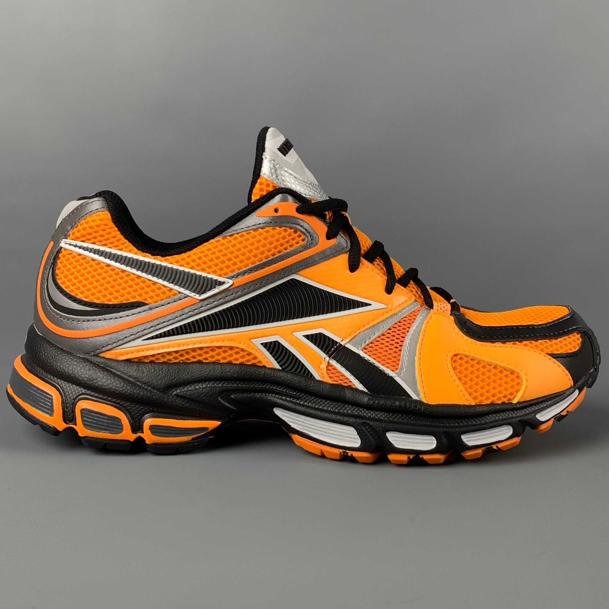 Vetements Orange Black Color Block Nylon Spike Runner Sneakers | Grailed