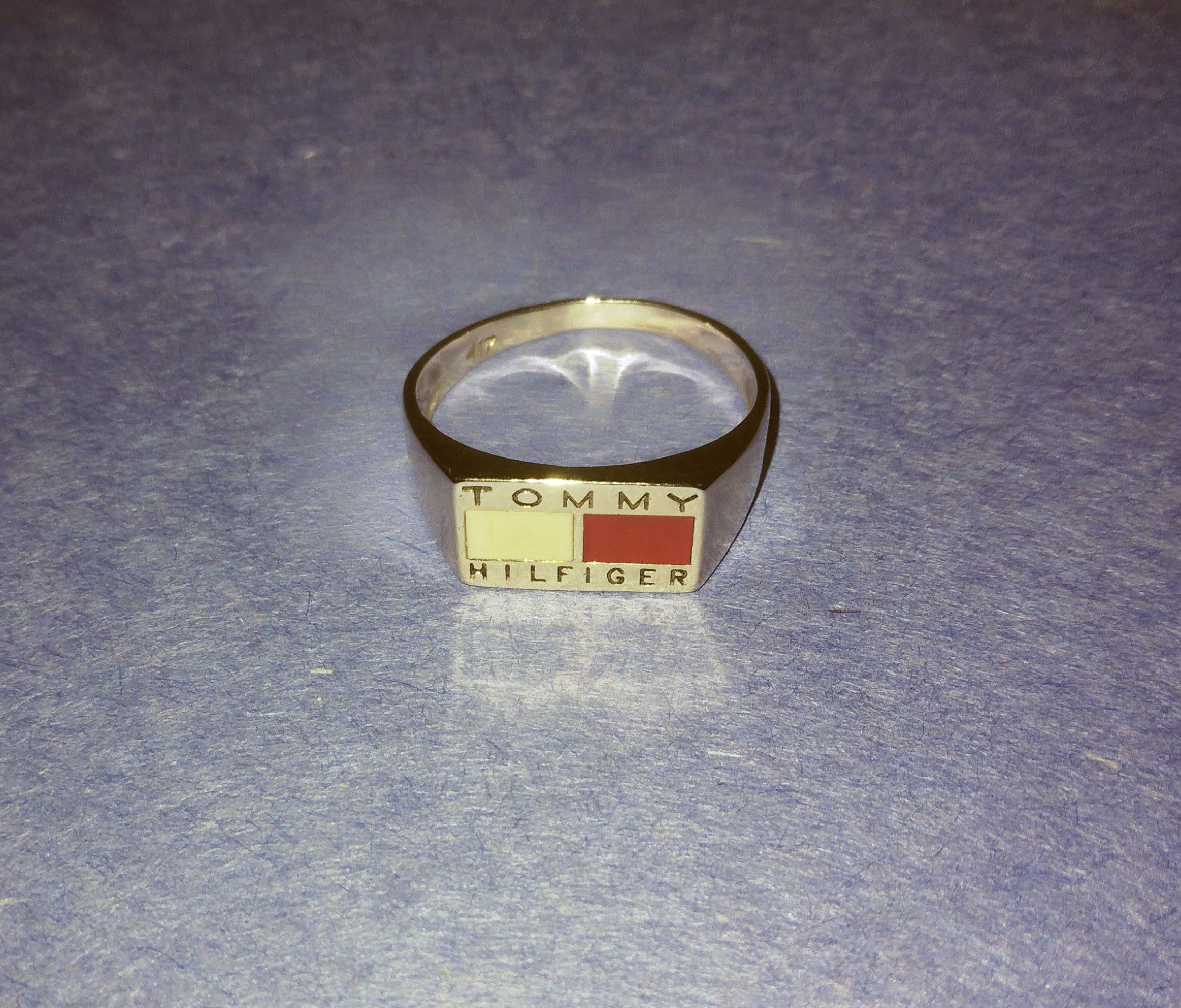 Tommy Hilfiger × Vintage Rare 90s 10K 417 Gold Tommy Hilfiger Ring ...