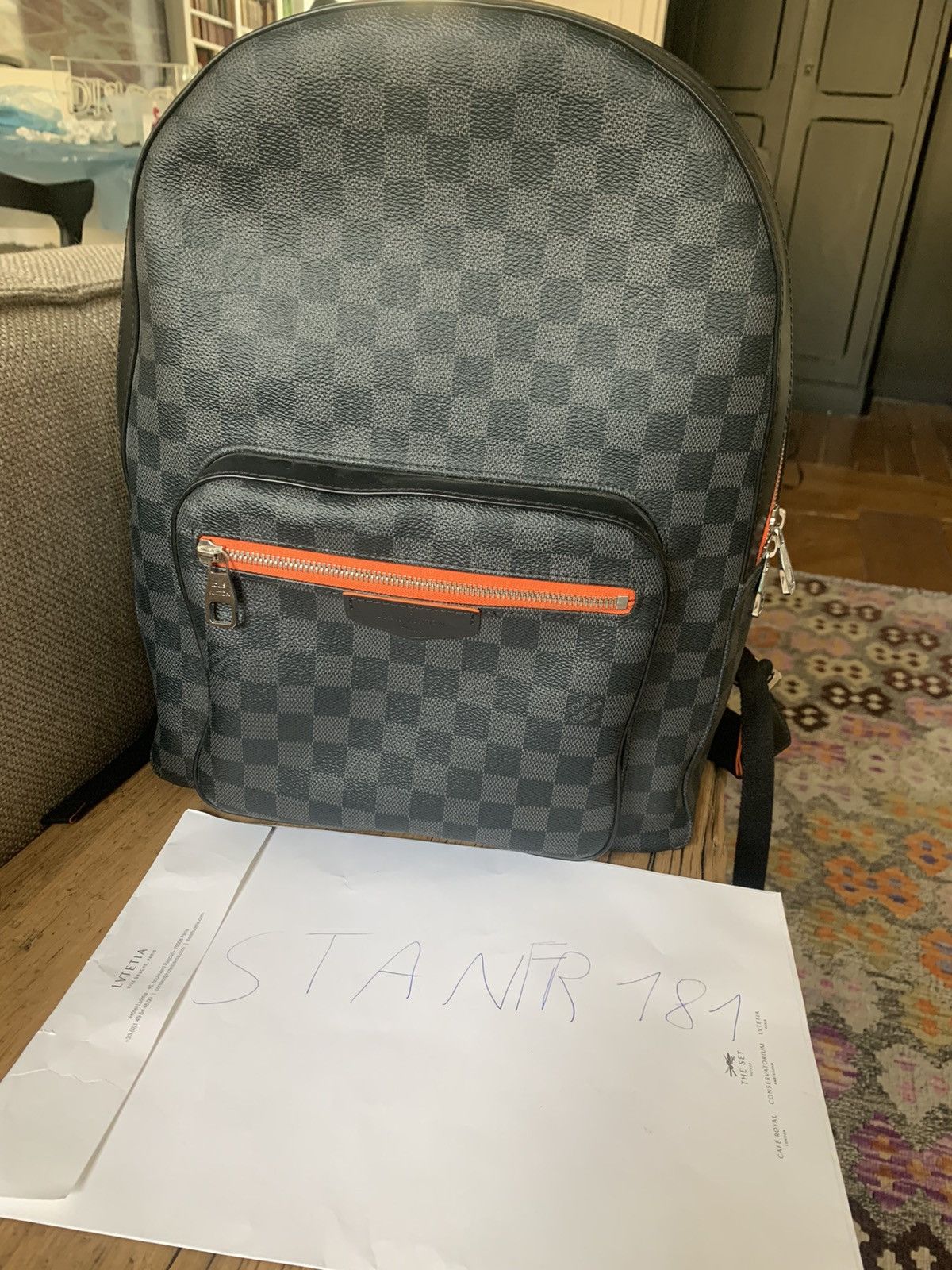 Louis Vuitton Black & Orange Louis Vuitton backpack | Grailed