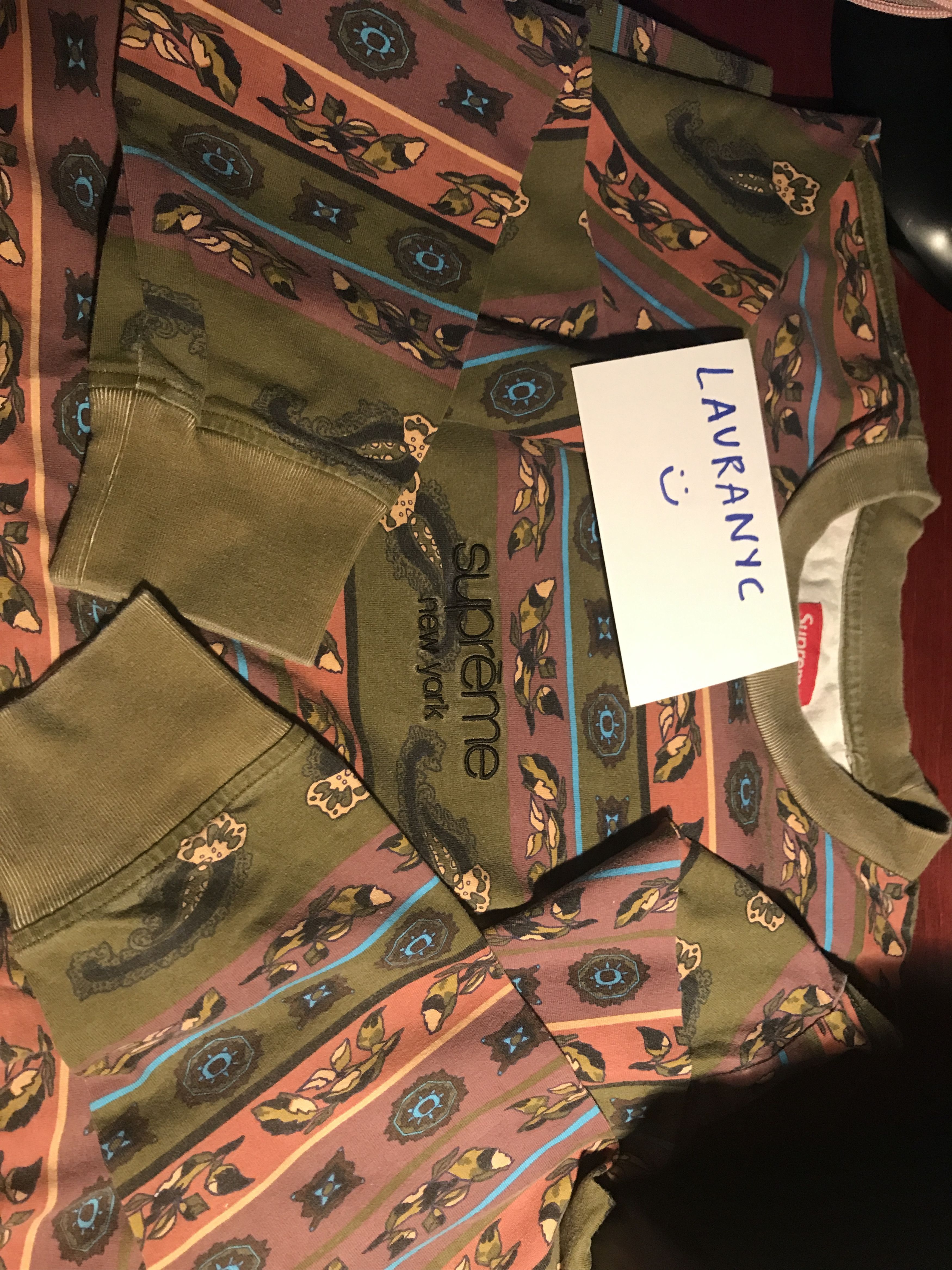 Supreme Supreme Paisley Long Sleeve Classic Logo | Grailed