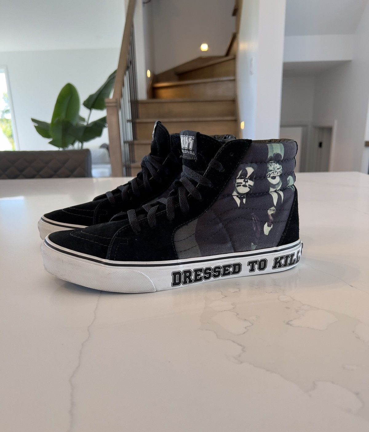 KISS × Vans WORN ONCE VANS Sk8-HI X KISS “DRESSED TO KILL COLLAB 9.5US ...