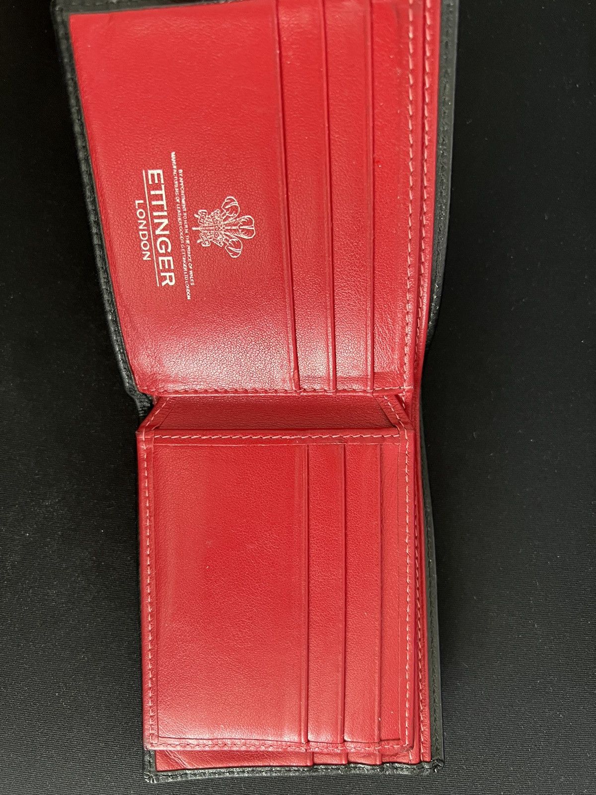 Ettinger Ettinger London Billfold Wallet Black&Red | Grailed