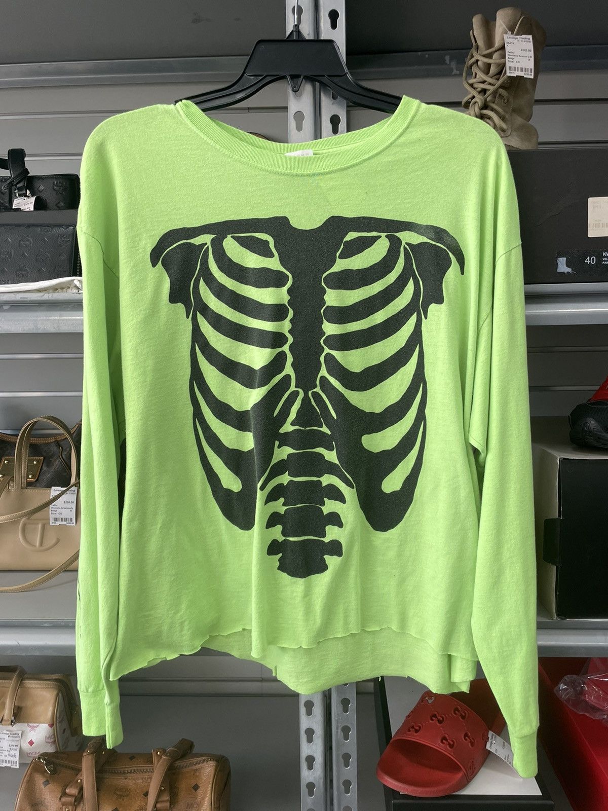 Playboi Carti PLAYBOI carti skeleton long sleeve t-shirt XL green tour ...