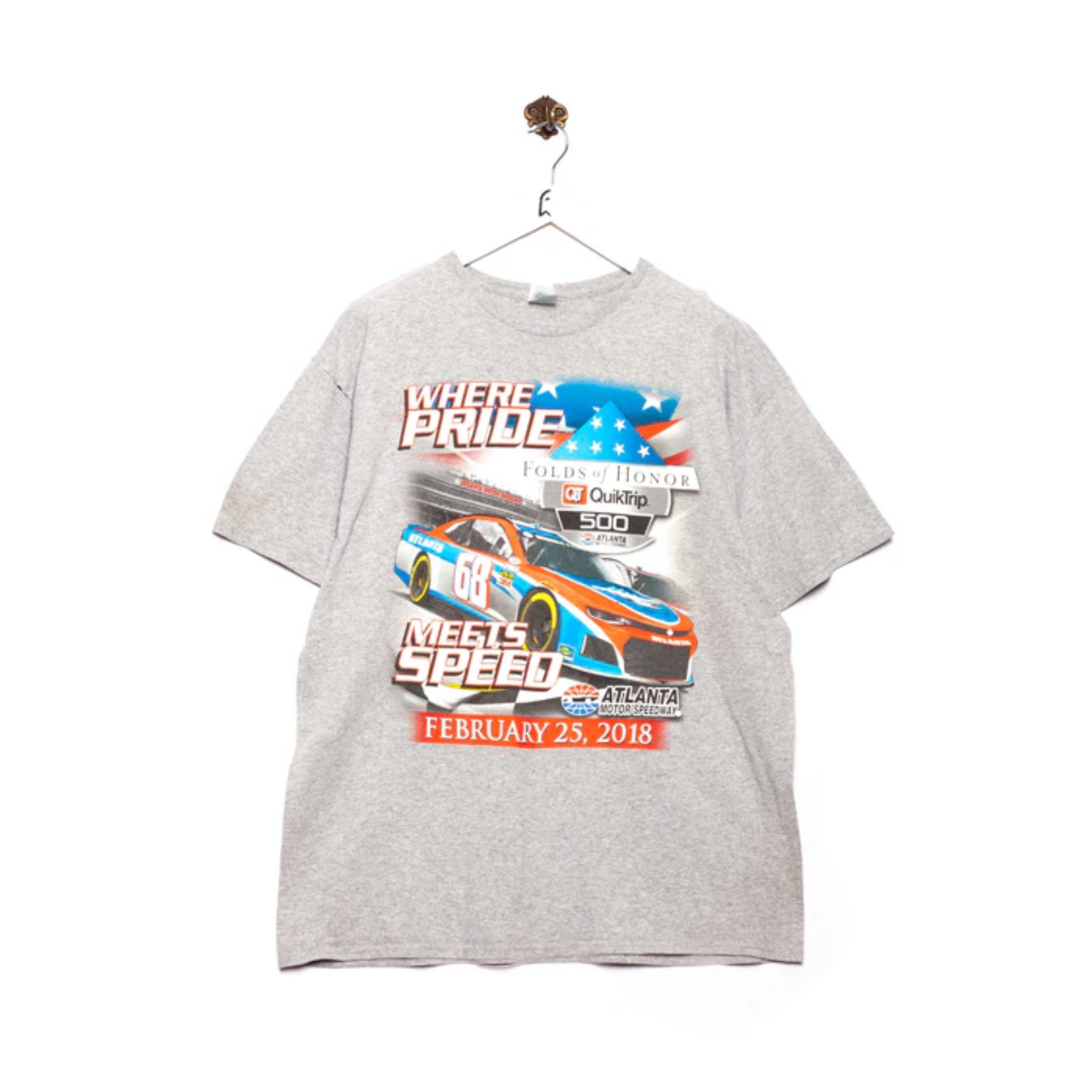 Delta Vintage Delta Pro Weight T-Shirt Speed Racing Print Grey | Grailed