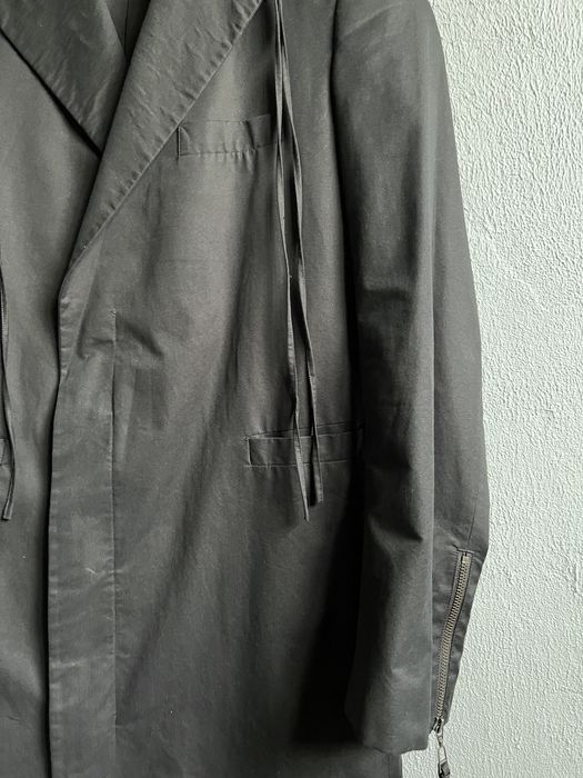 Raf Simons Raf Simons Spring 2003 Consumed Black Zipper Coat | Grailed