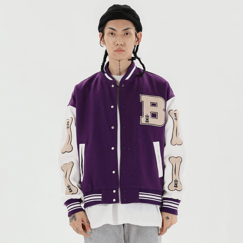 Archival Clothing × Japanese Brand × Vintage Embroidered Bone varsity ...