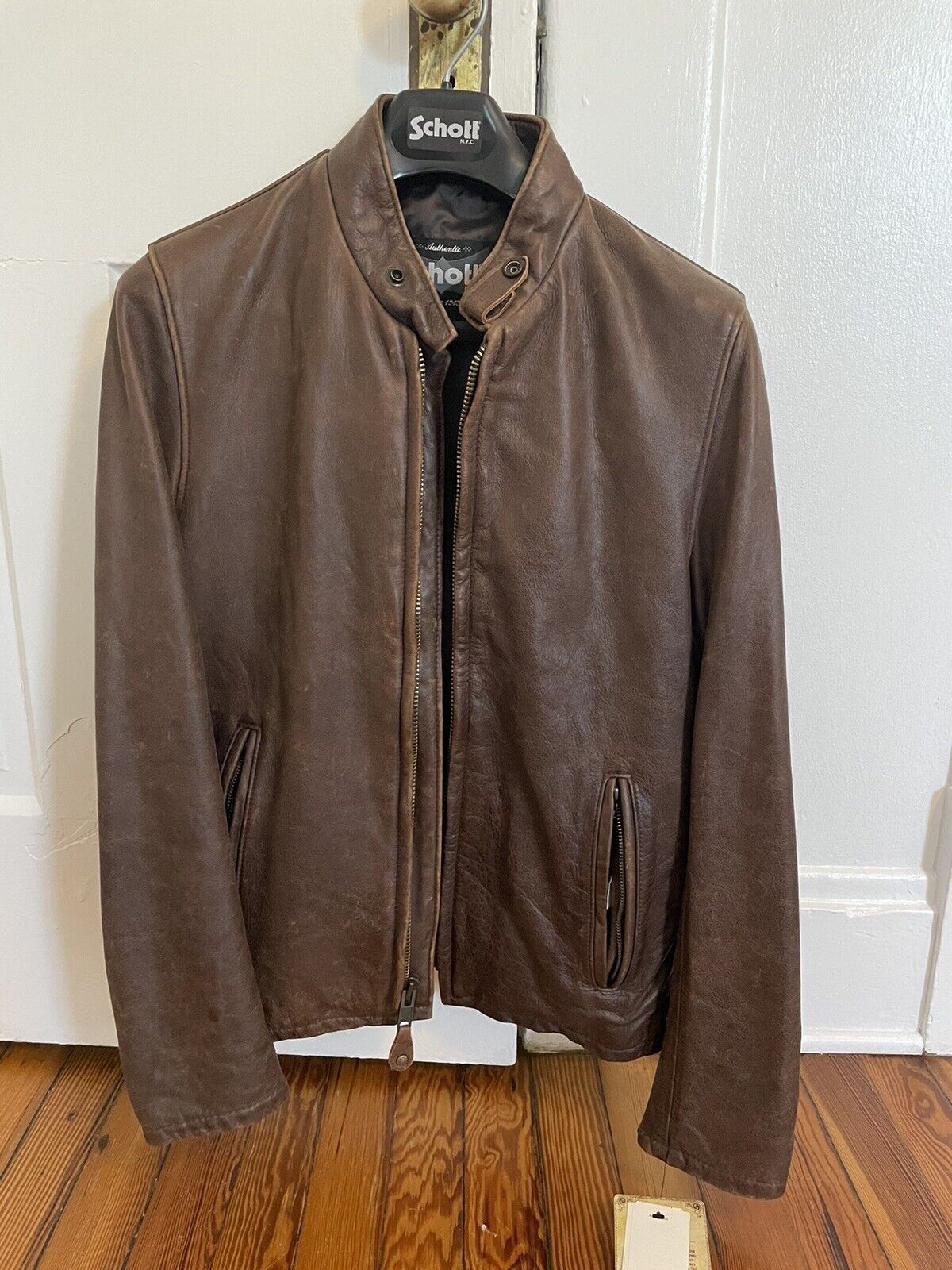 Schott Schott 654VN Vintaged Cowhide Café Racer Leather Jacket | Grailed