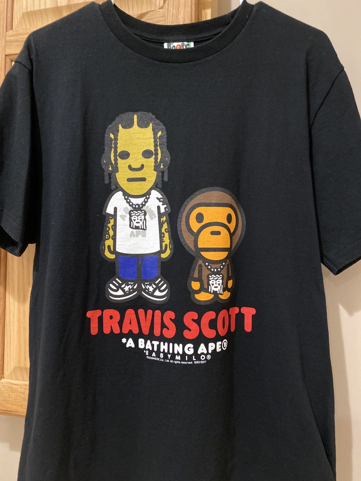 Bape × Travis Scott Bape baby milo Travis Scott collab T-Shirt | Grailed