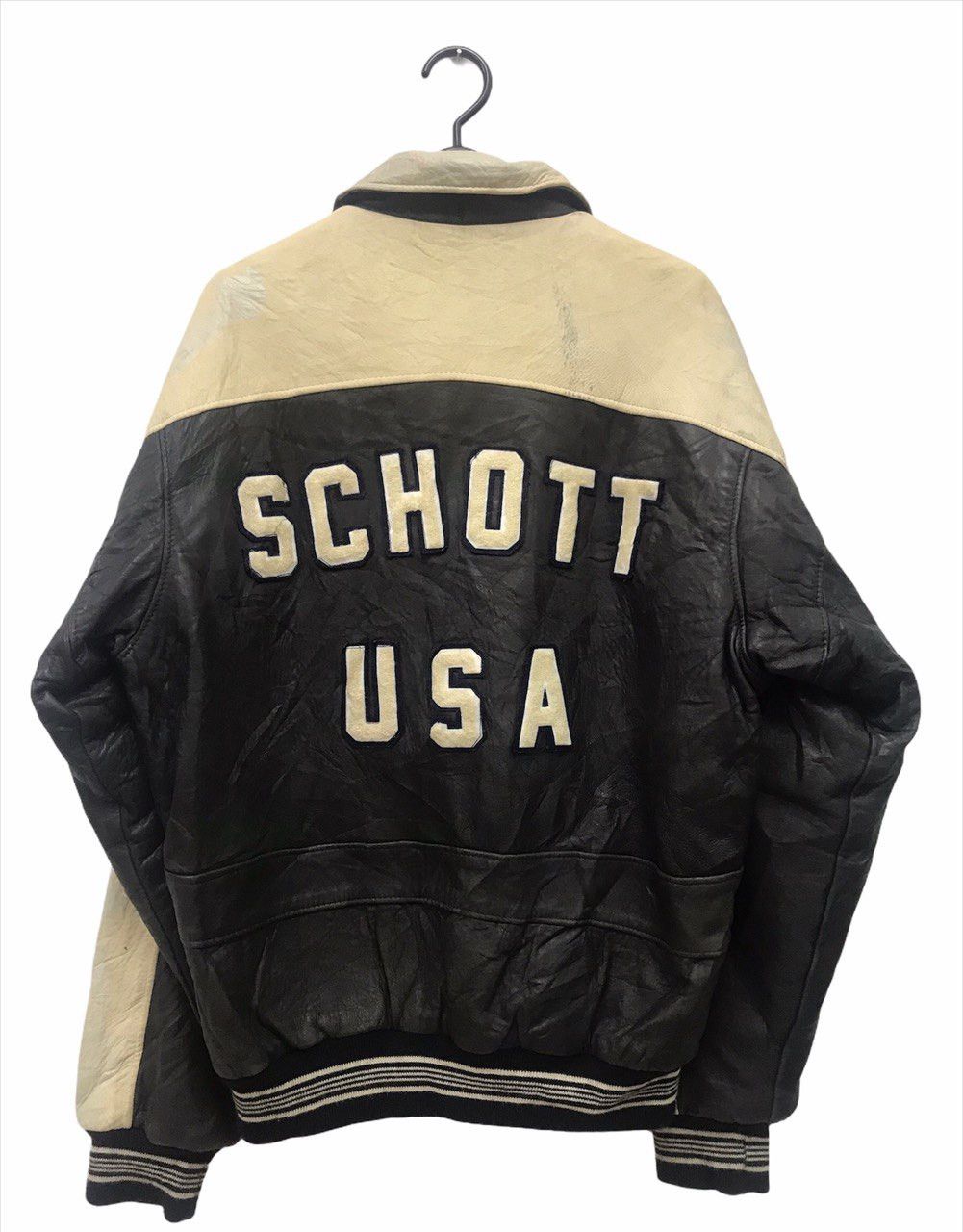 Schott Vtg Schott NYC Leather Big SCHOTT USA Jacket | Grailed