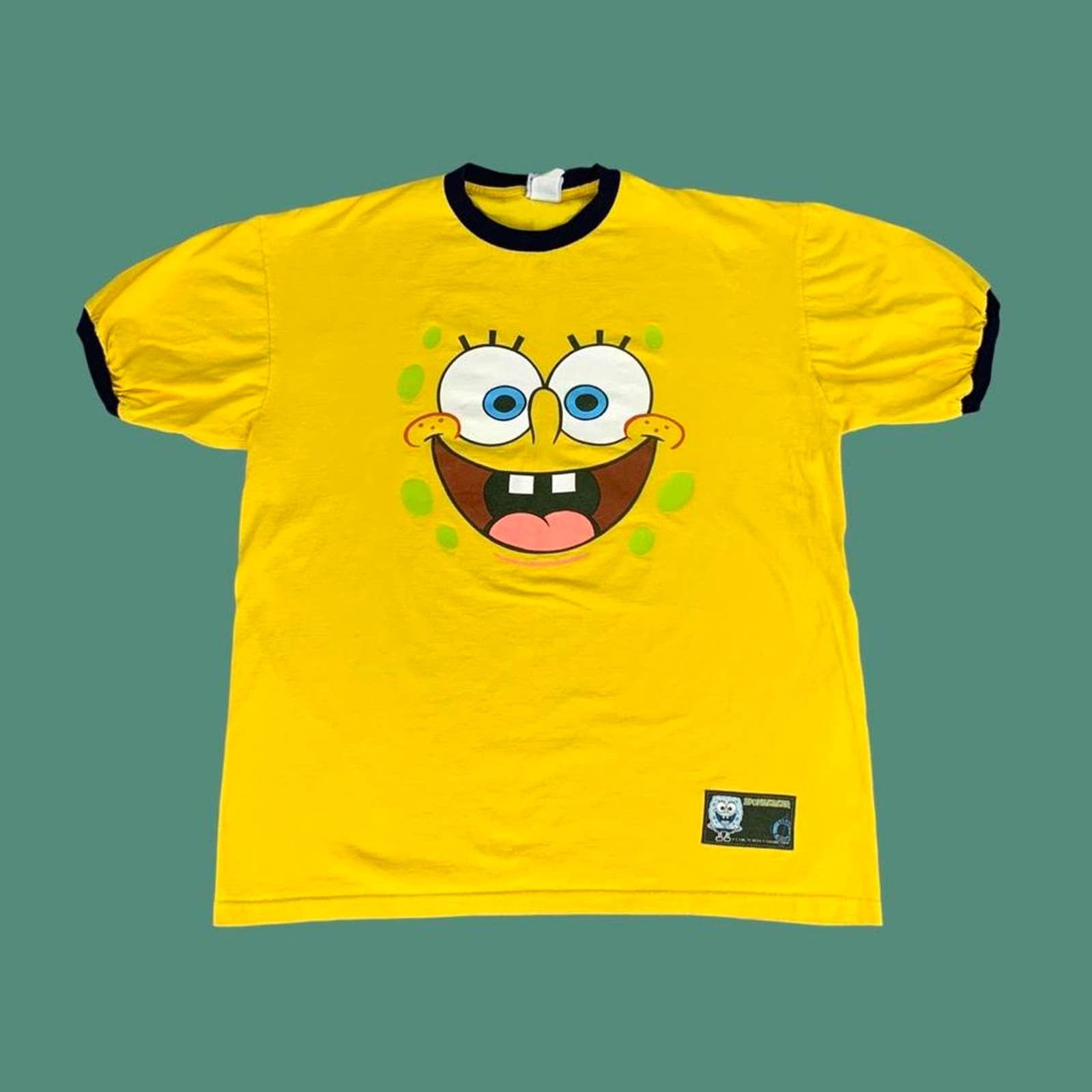Vintage Vintage 2002 Spongebob SquarePants Ringer T-Shirt | Grailed