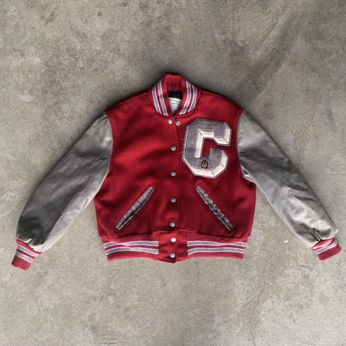 American College × Varsity Jacket × Vintage Vintage Varsity Letterman ...