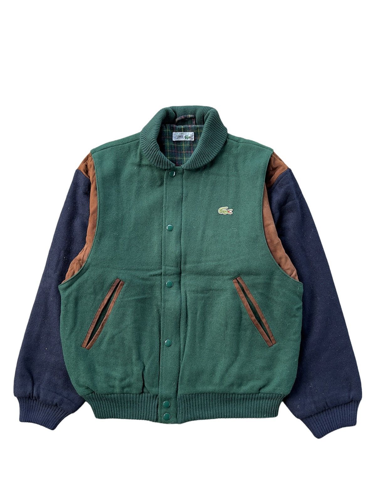 Lacoste VINTAGE LACOSTE WOOLMARK BOMBER JACKET MADE IN FRANCE | Grailed