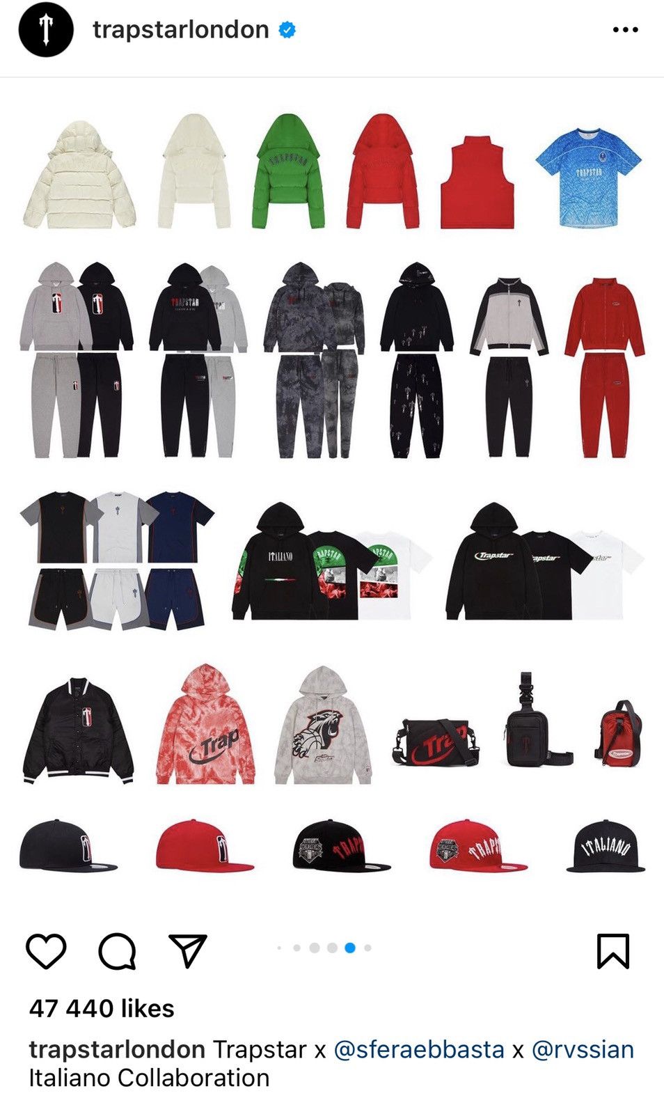 Streetwear × Trapstar London Trapstar Blue Monogram Jersey Italian ...