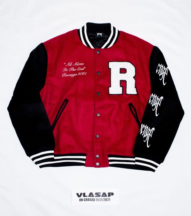 Revenge Revenge Varsity Jacket Red XL | Grailed