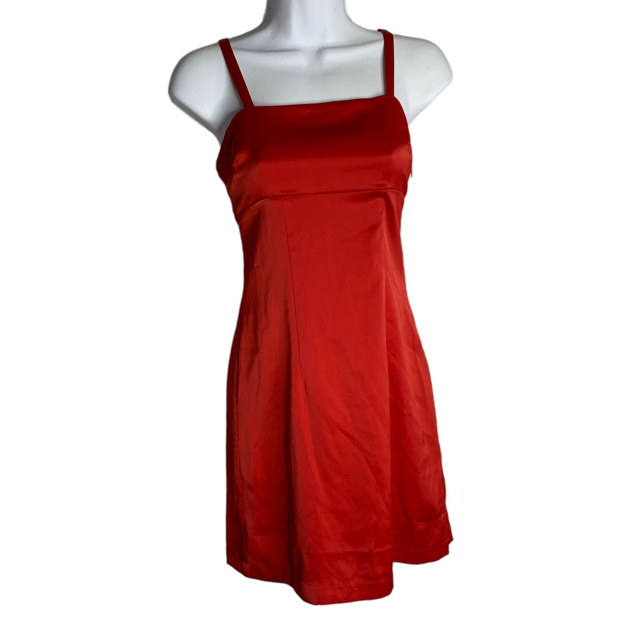 Urban Outfitters Urban Outfitters Silky Mini Slip Dress Xs Red