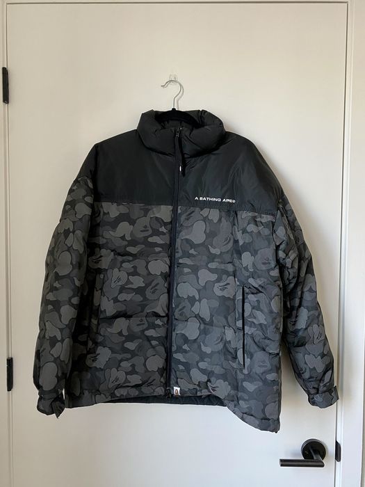 Bape Bape Reflective Puffer Down Jacket | Grailed