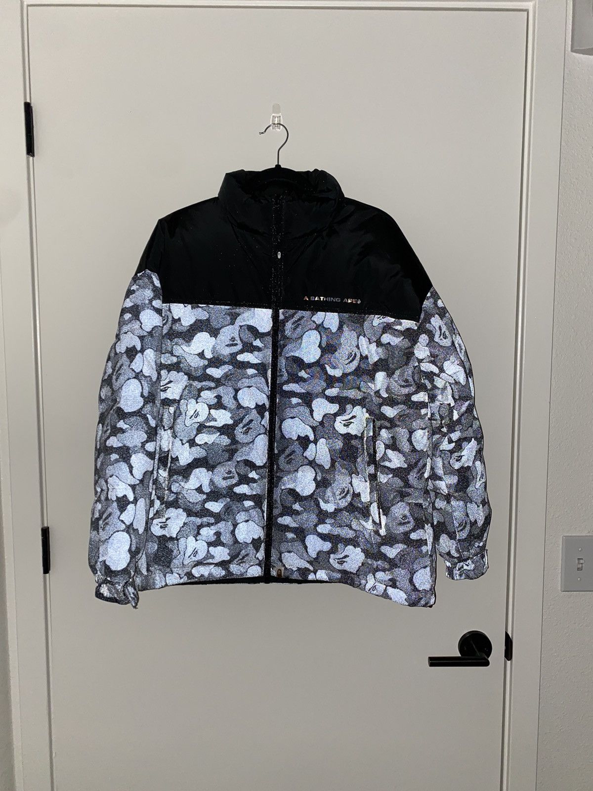 Bape Bape Reflective Puffer Down Jacket | Grailed